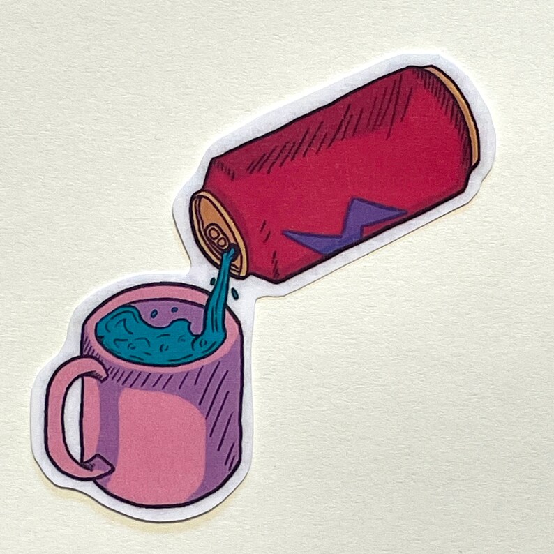 Energy Drink Coffee Mixture Sticker - Etsy