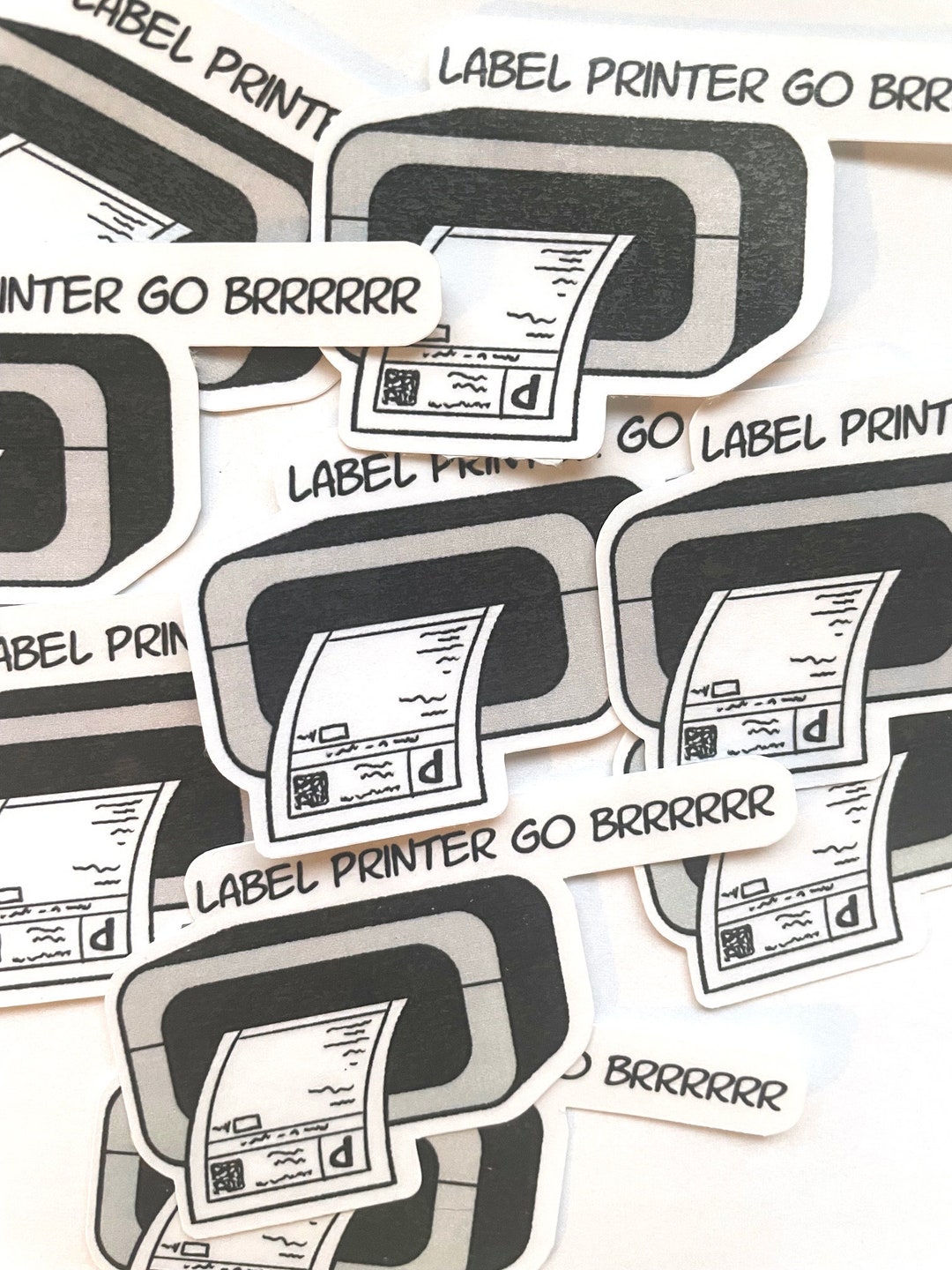 Cute Label Printer Sticker - Etsy