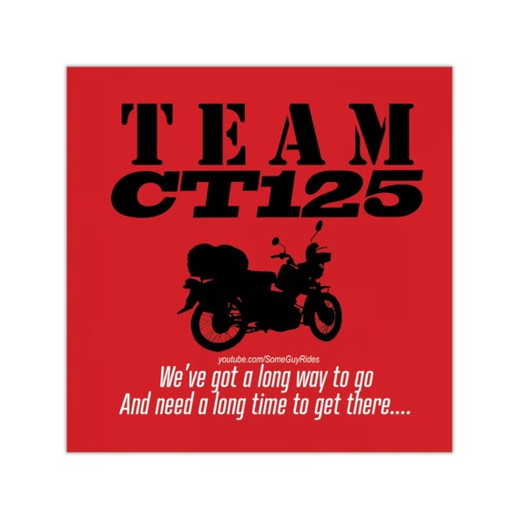 TEAM CT125 Square Vinyl Stickers | Etsy