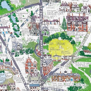 Sevenoaks Map: Limited Edition Prints of Original Acrylic, Ink and ...
