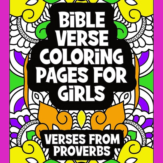 Bible Verse Coloring Pages for Girls | Etsy