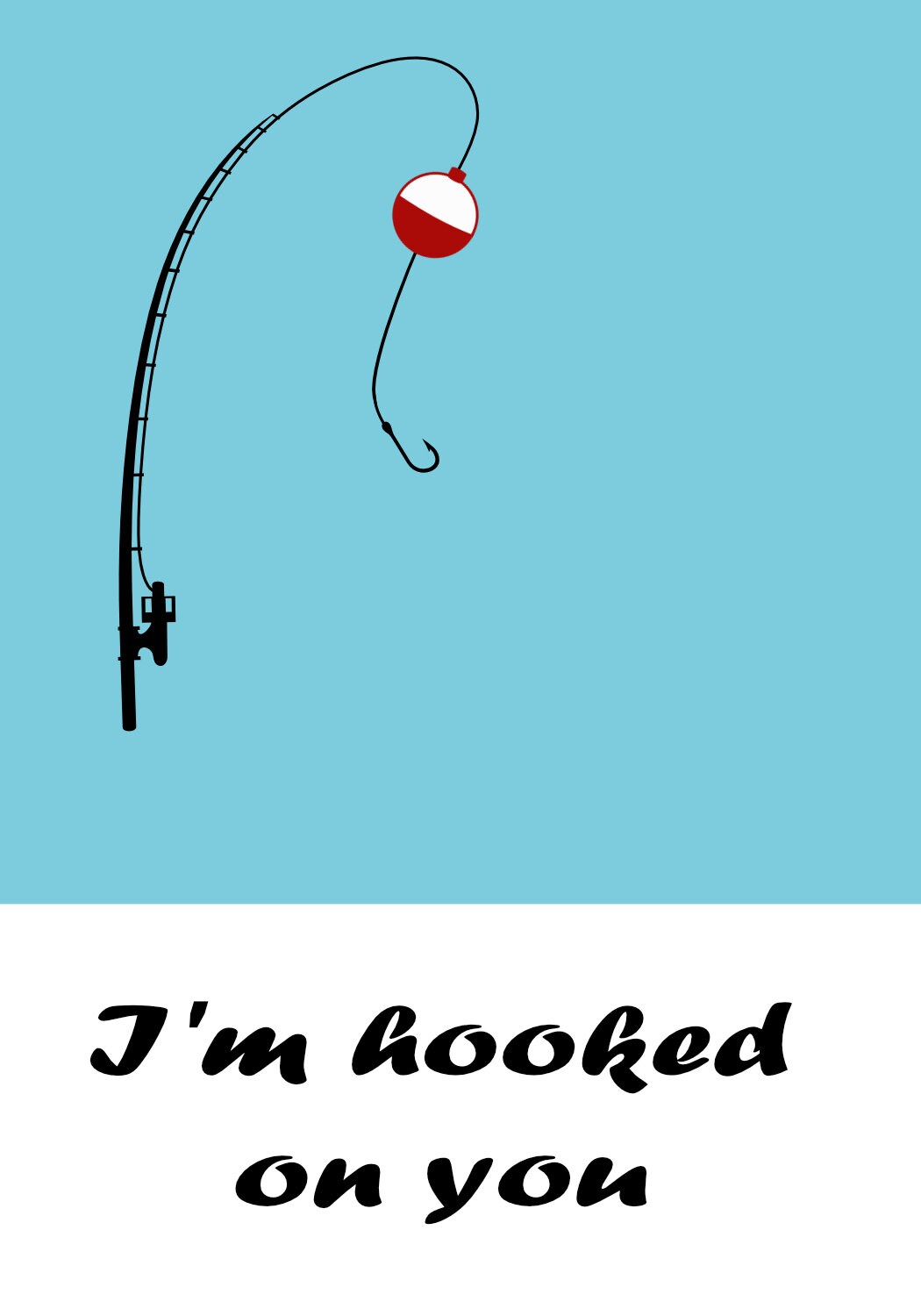 Printable Cookie Cards Valentine's Day Hooked on You - Etsy