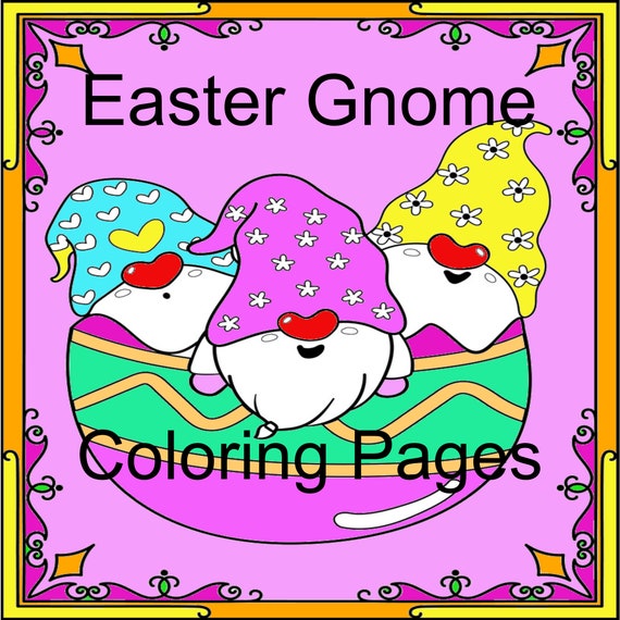 Printable Easter Gnome Coloring Pages Set of 20 | Etsy