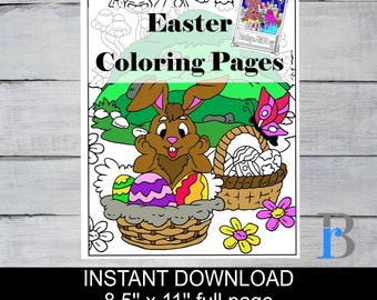 Printable Easter Gnome Coloring Pages Set of 20 | Etsy