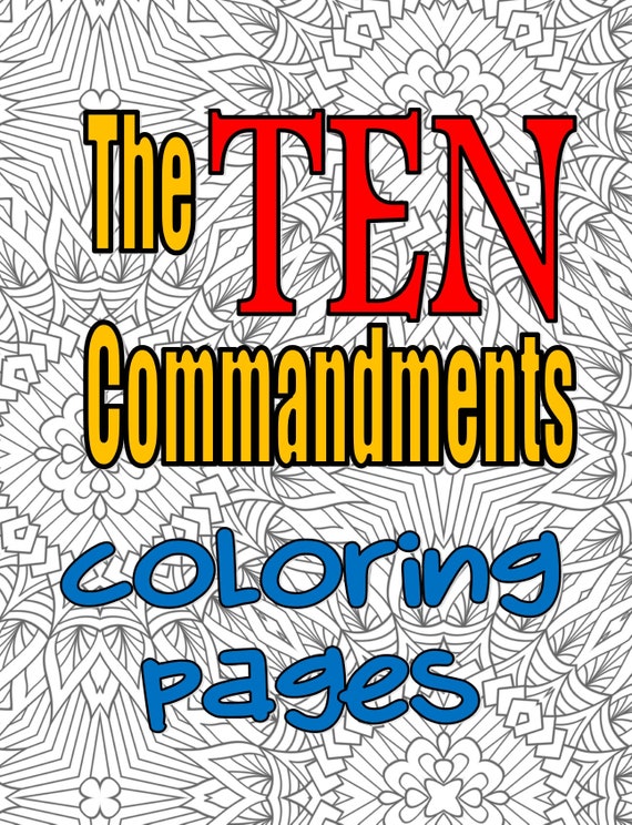 Ten Commandments Coloring Pages | Etsy