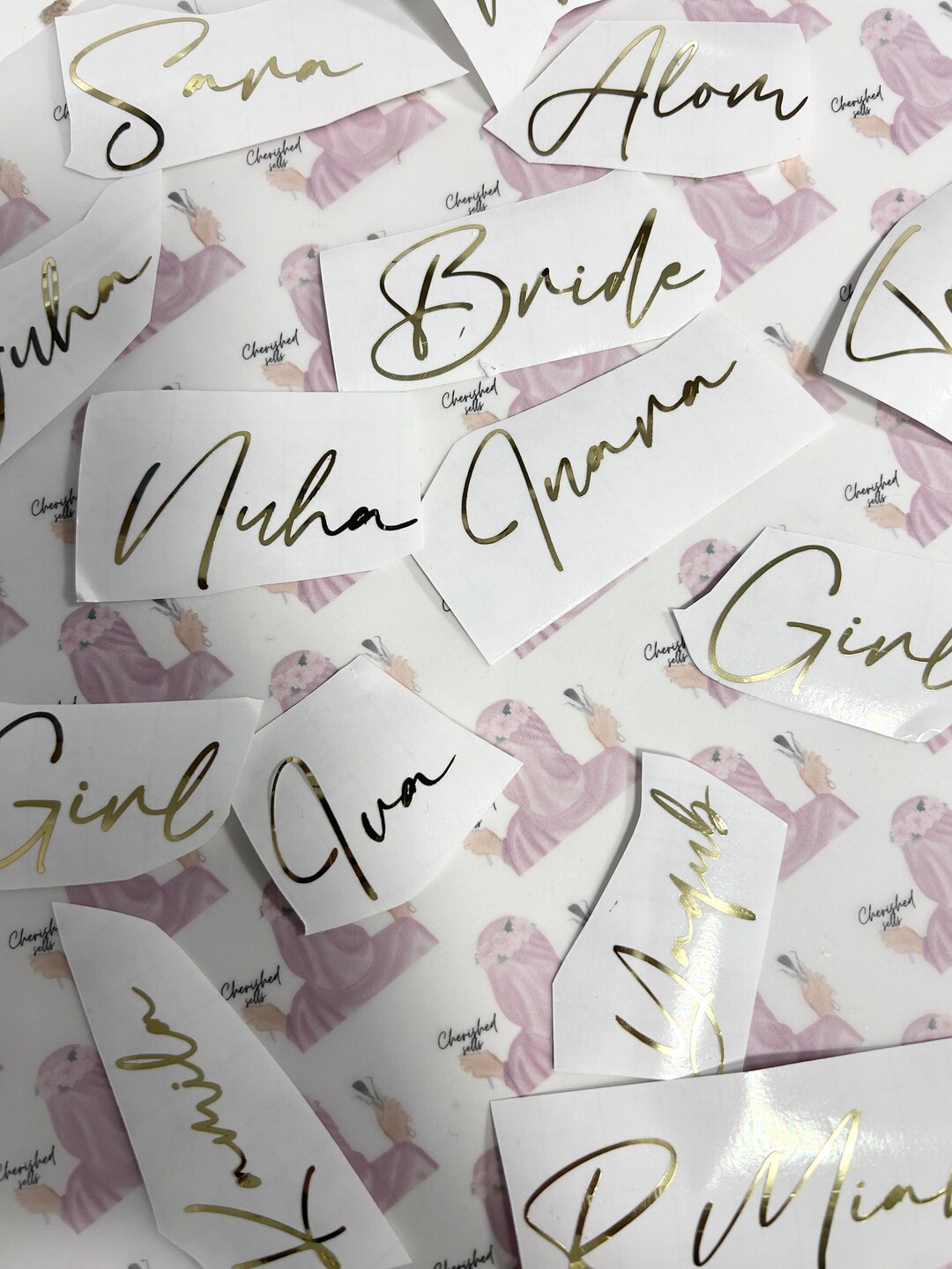 Personalised Vinyl Decalgold Vinyl Stickersname Decals - Etsy