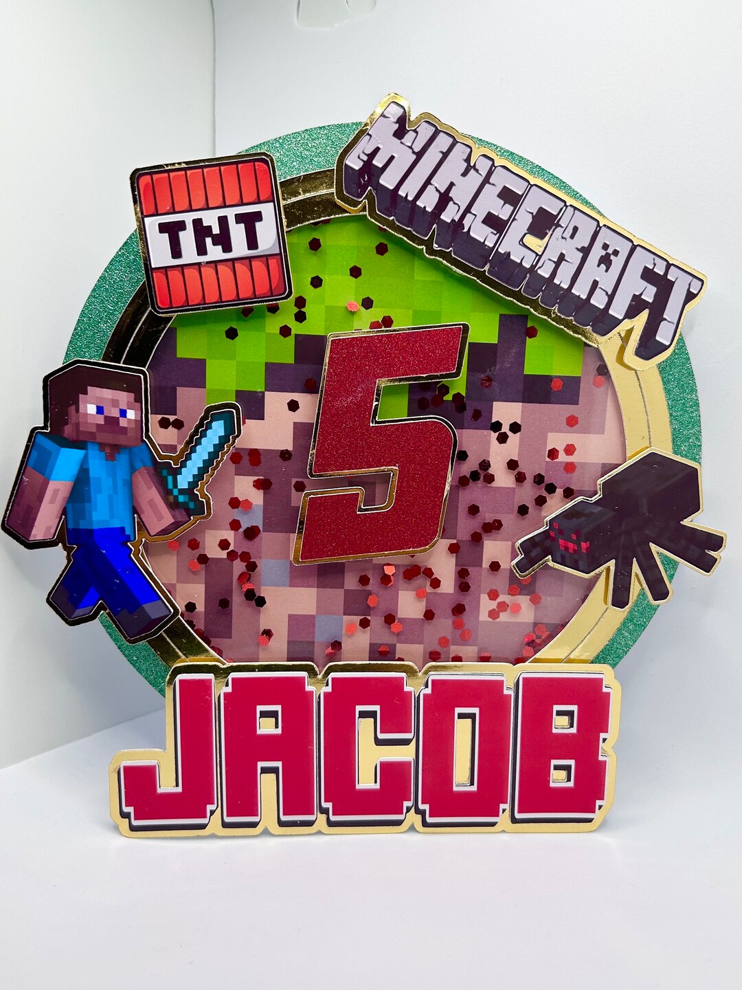 Gaming Theme Cake Topper-personalised Gamers Cake Topper-pc Game Cake ...