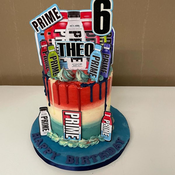 Prime Drink Cake Topper - Etsy