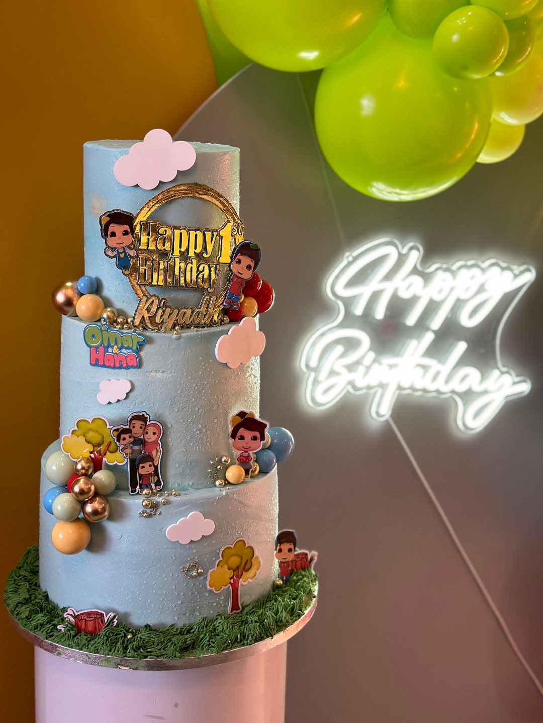 Omar And Hana Cake Topperomar And Hanapersonalised Cake Topperbirthday Cake Topperomar And