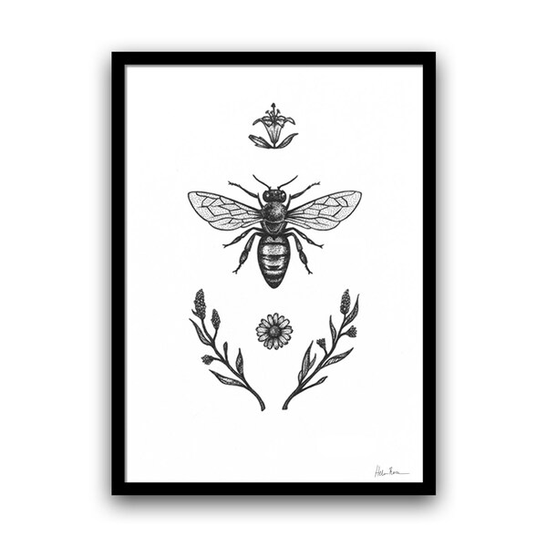 Scientific Bee Print - Etsy
