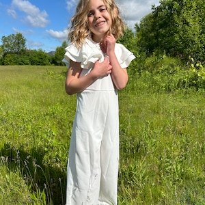 Girly LDS Baptism Romper, Baptism Jumpsuit, Baptism Jumper, Onesie ...