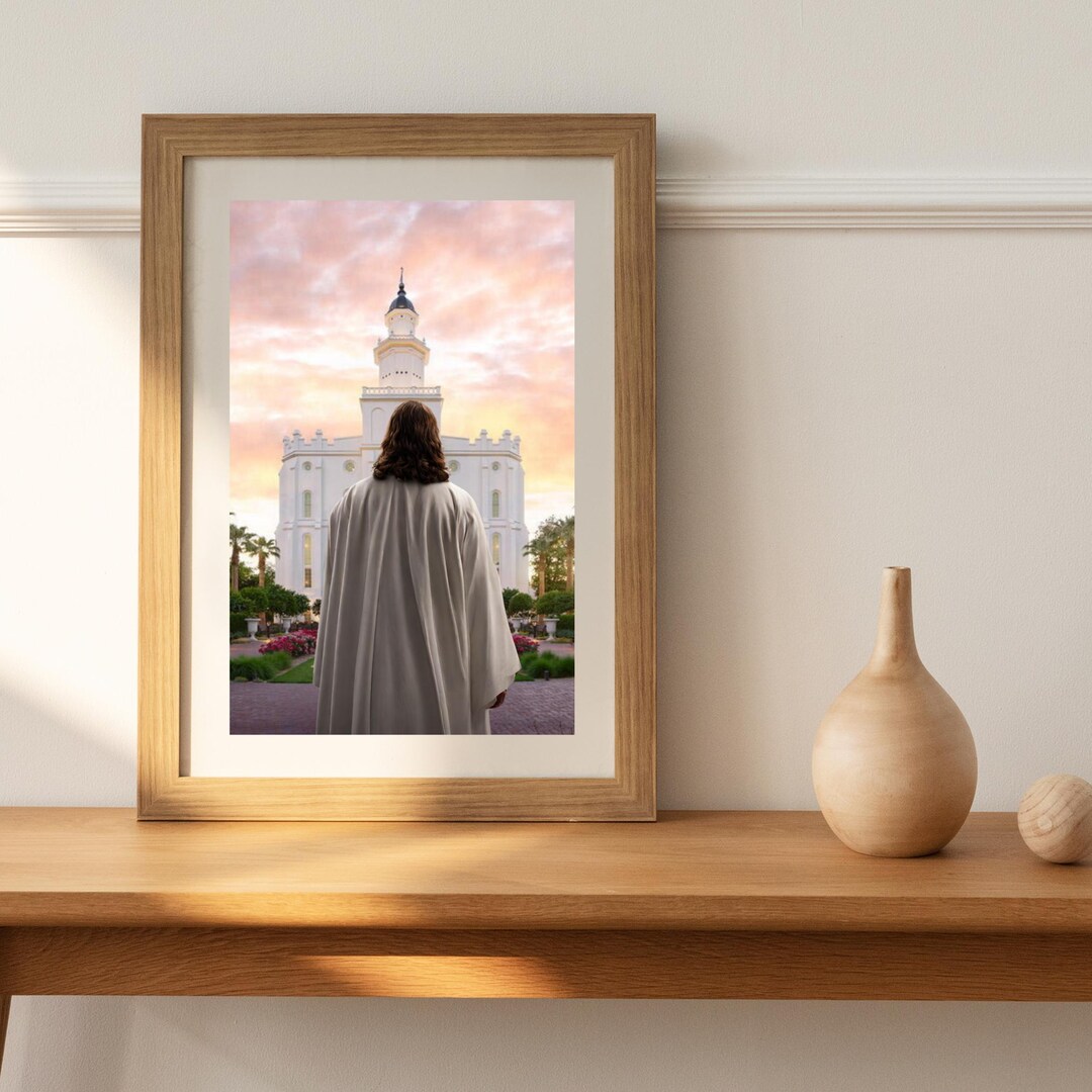 Jesus Looking at St. George LDS Temple Art, Church of Jesus Christ ...