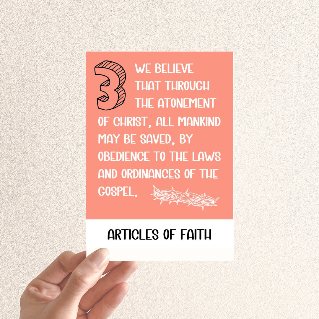 13 Articles of Faith, Digital Download, LDS, Primary Presidency ...