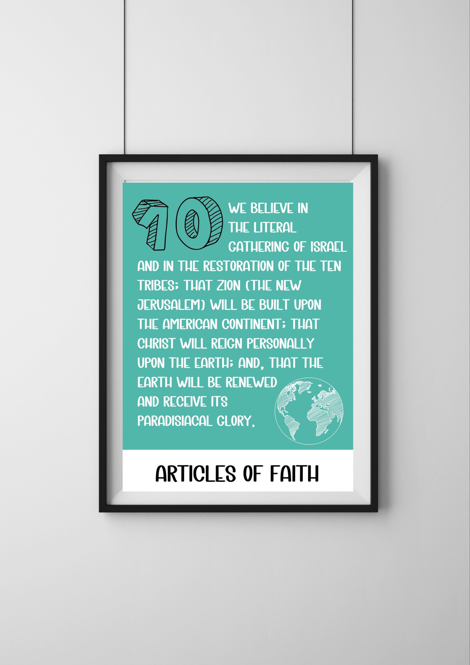 13 Articles of Faith, Digital Download, LDS, Primary Presidency ...