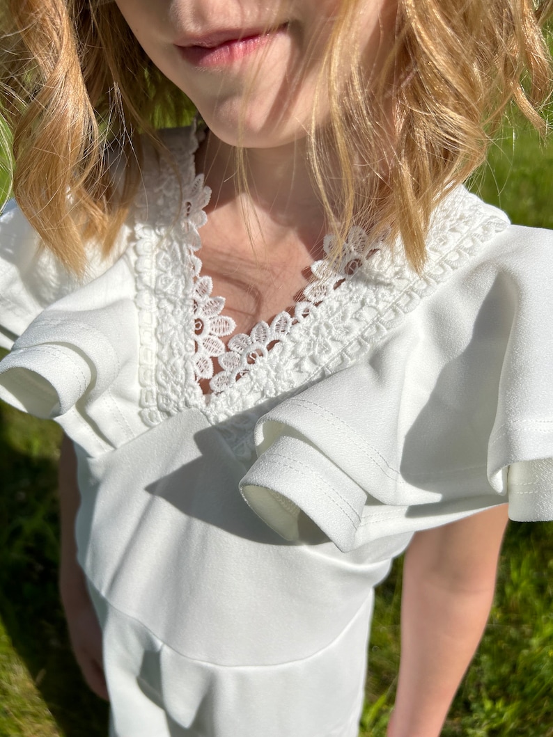 Girly LDS Baptism Romper, Baptism Jumpsuit, Baptism Jumper, Onesie ...