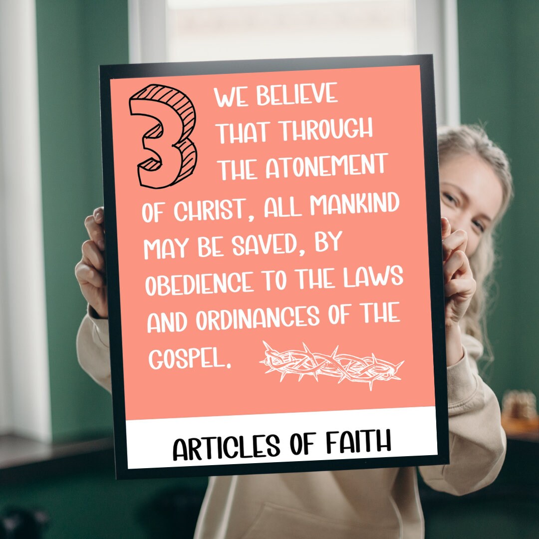 13 Articles of Faith, Digital Download, LDS, Primary Presidency ...