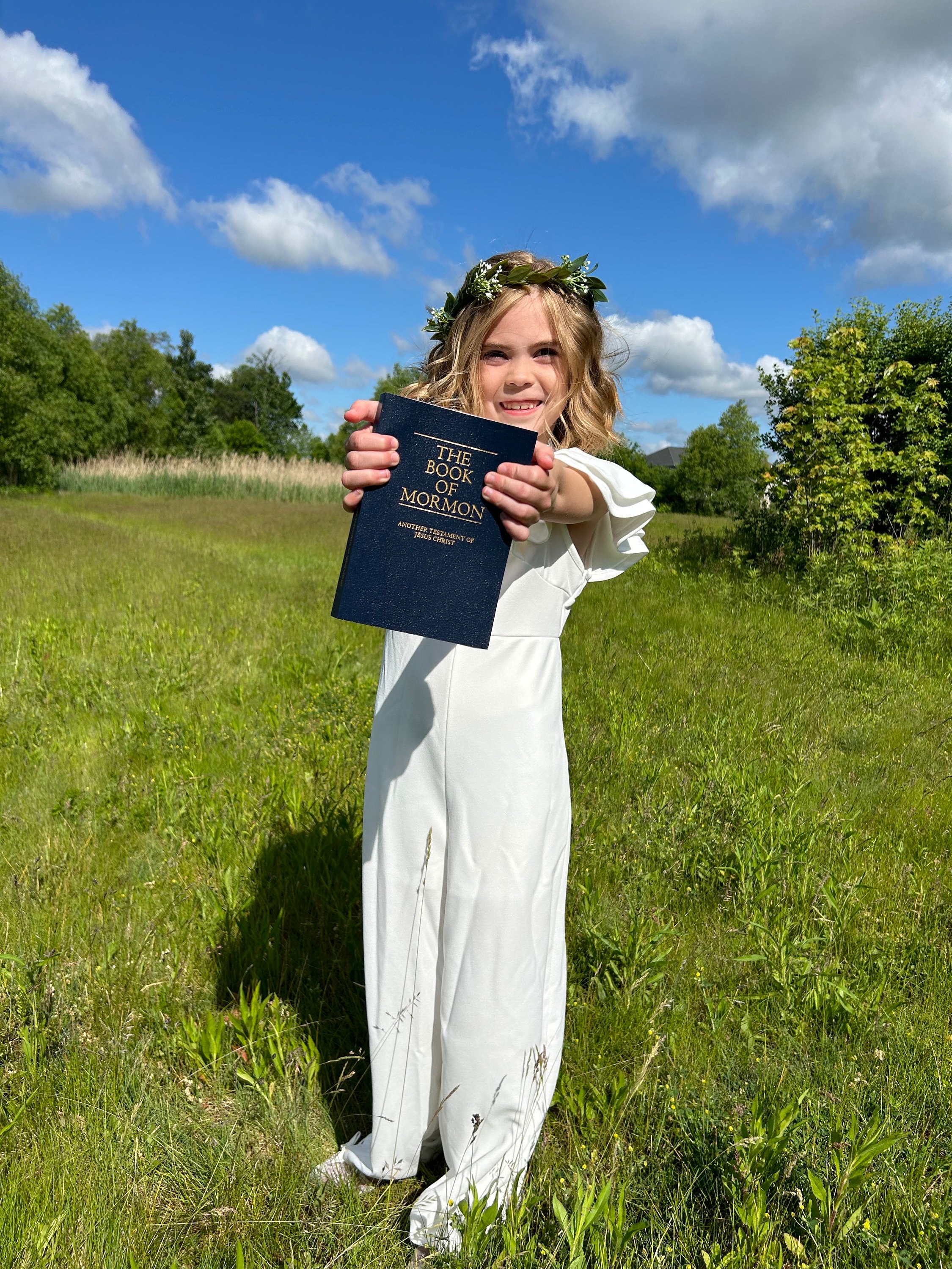 Girly LDS Baptism Romper, Baptism Jumpsuit, Baptism Jumper, Onesie ...