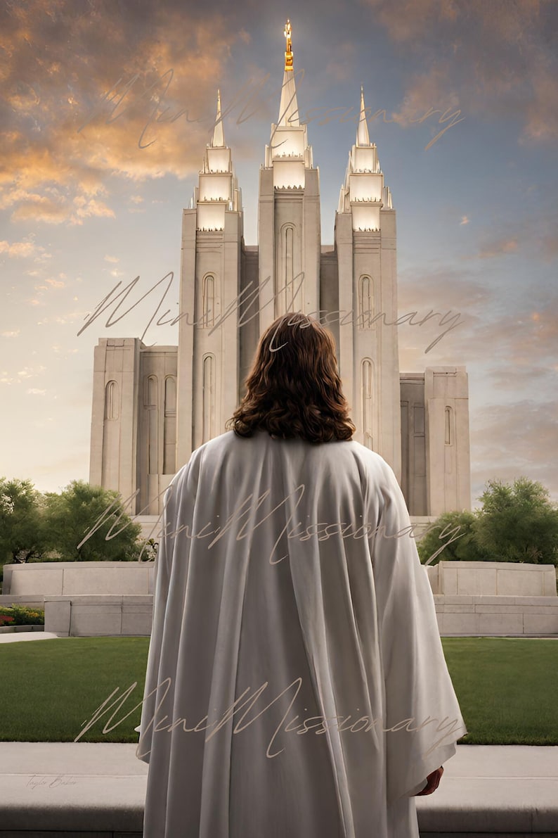 Jesus Looking at LDS Temple Art, Church of Jesus Christ, Come Follow Me ...