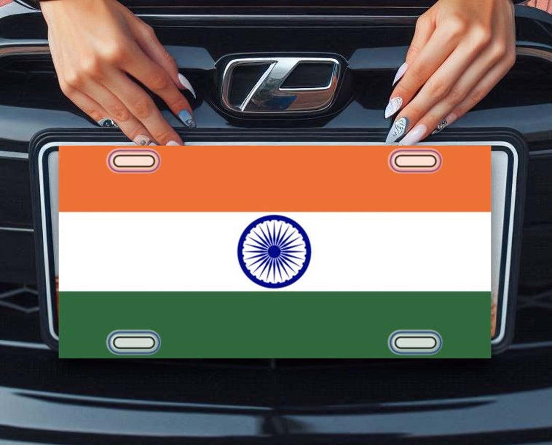 India License Plate, Vanity Tag, Flag of India, Specialty Plate ...