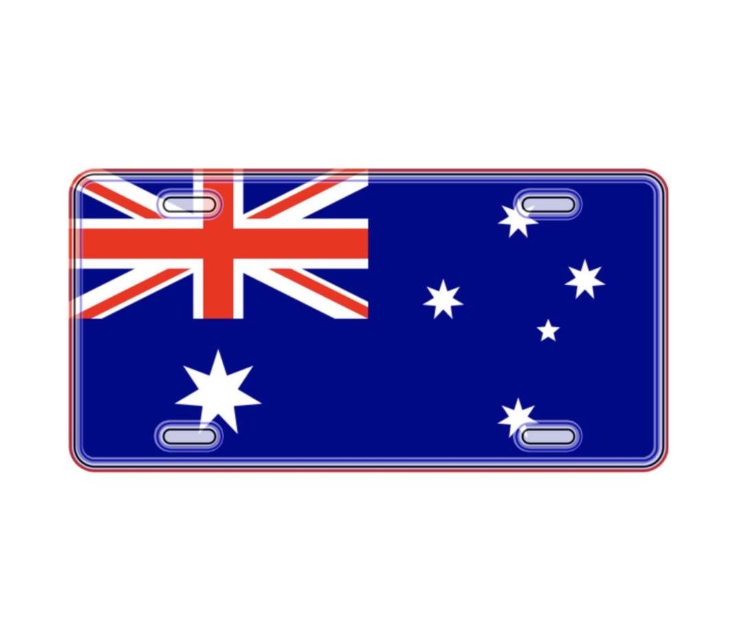 Australian License Plate, Vanity Tag, Flag of Australia, Commemorative ...