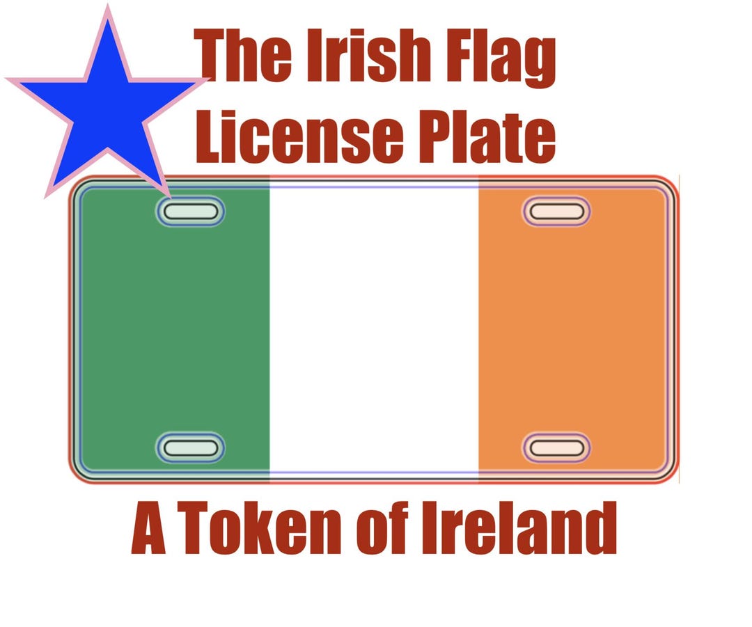 Irish, License Plate, Vanity Tag, Flag of Ireland, Ireland - Etsy