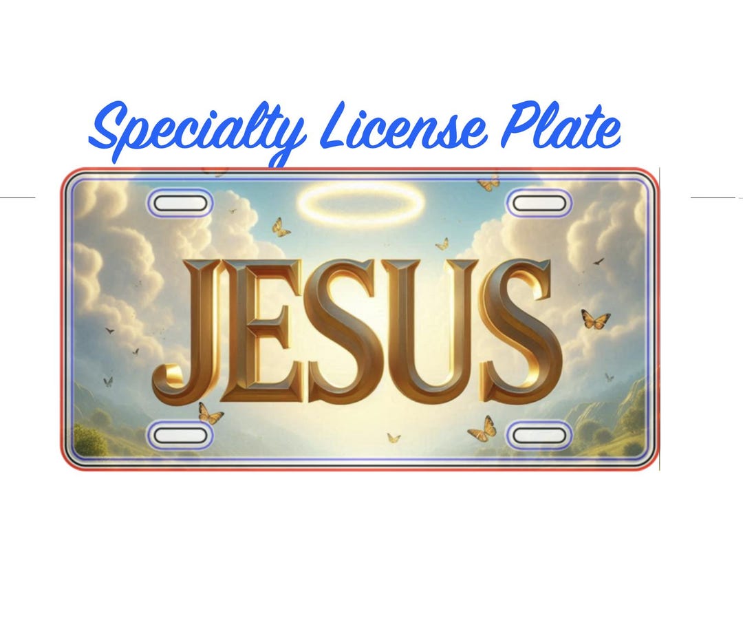 Jesus License Plate, Jesus Vanity Tag, Christian, Vanity Tag, Jesus ...