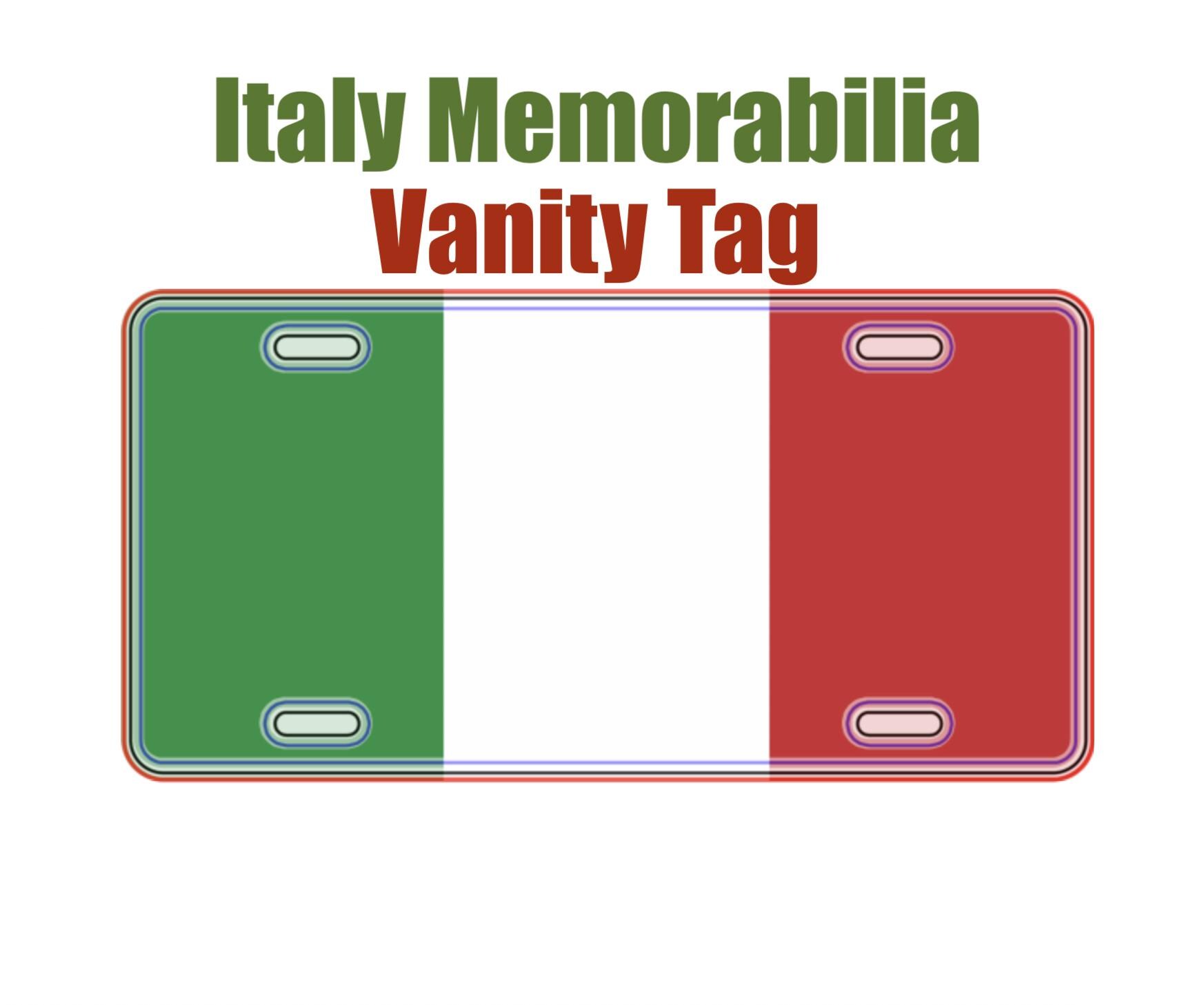 Italian Flag License Plate, Italy, Specialty Plate, Novelty Plate ...