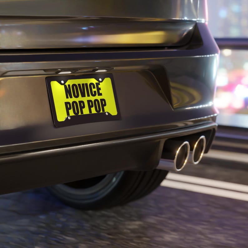 Novice Pop Pop, License Plate, Vanity Plate, New Grandad, Grandpa, Gag ...