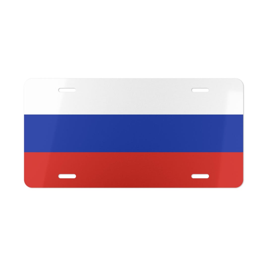 Russia License Plate, Vanity Tag, Flag of Russia, Front Plates, License ...