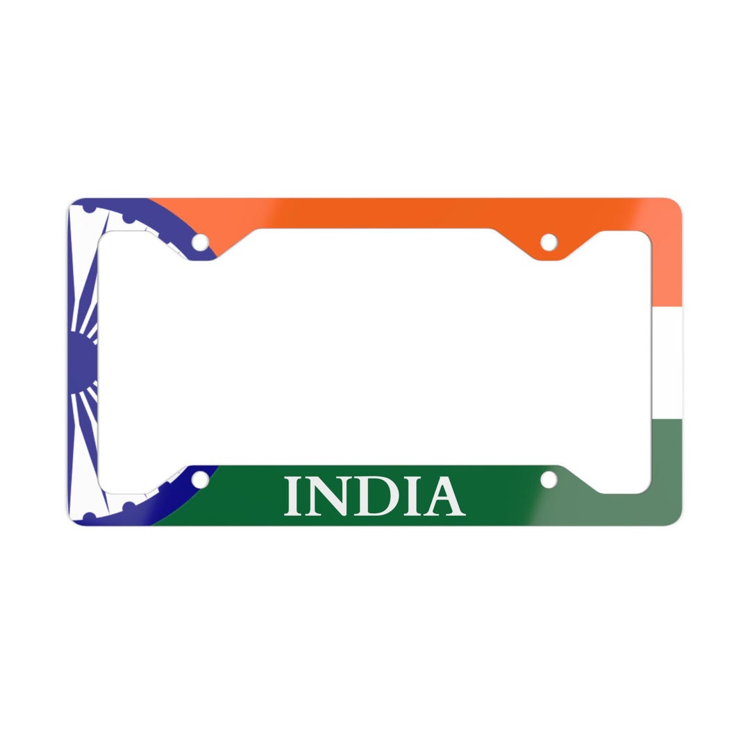 India, License Plate Frame, Flag of India, License Plate Holder, Vanity ...