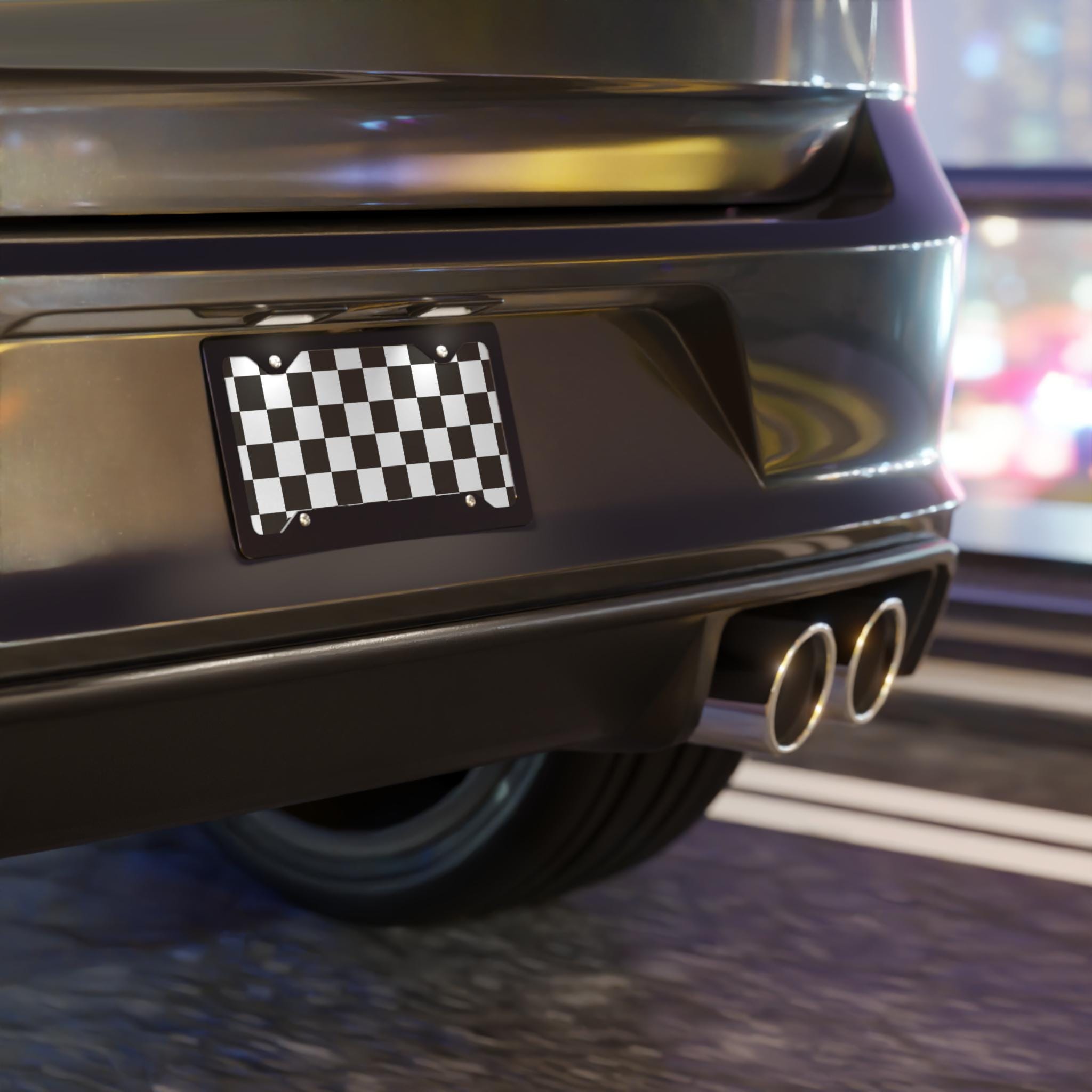 Racing Flag, Checkered Flag, License Plate, Race, NASCAR, Formula 1 ...