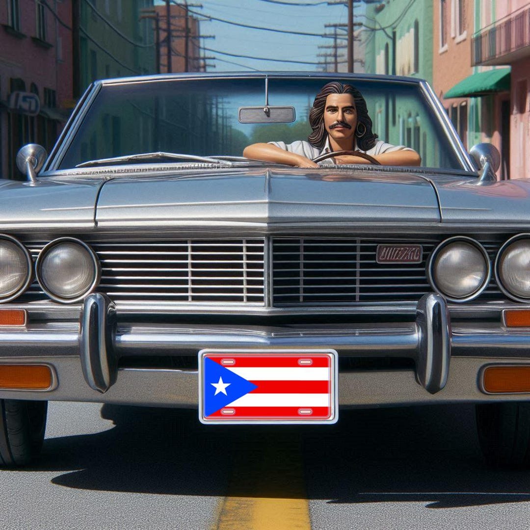 Puerto Rico License Plate, Vanity Tag, Puerto Rico Flag, La Bandera De ...