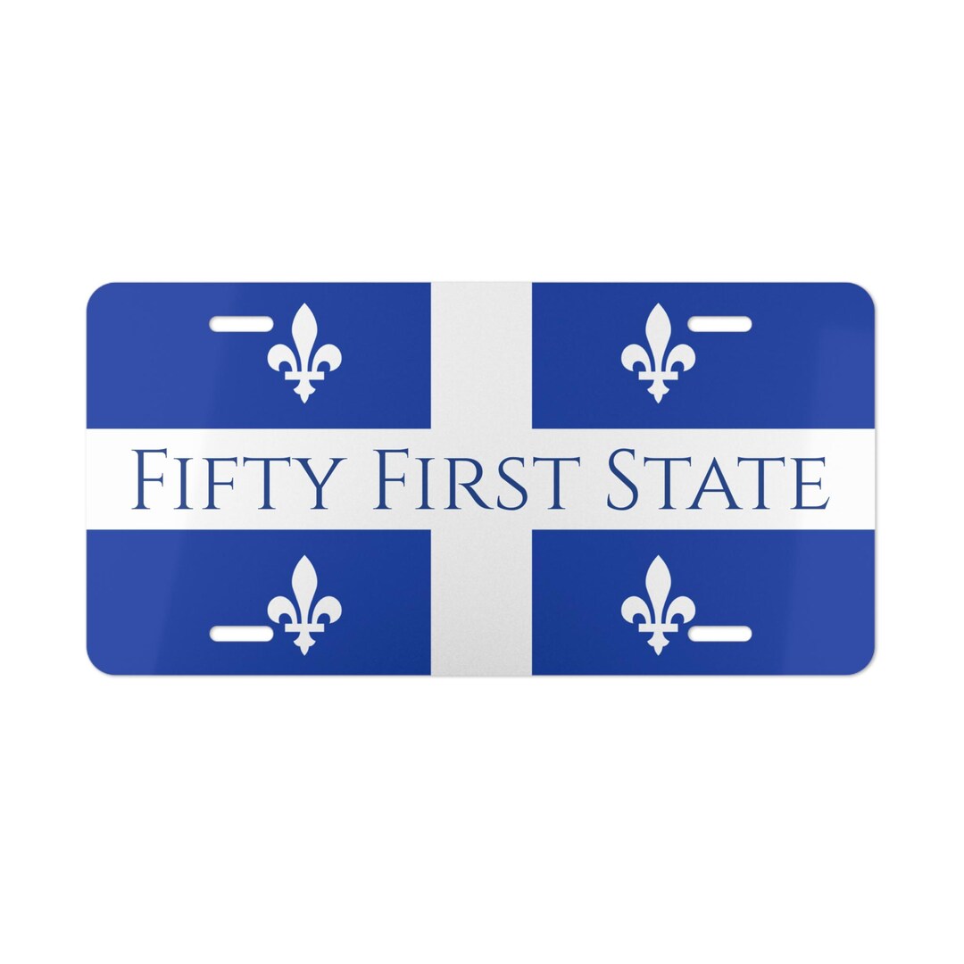Decorative Quebec 51st State License Plate, Funny Canada Political Sign ...