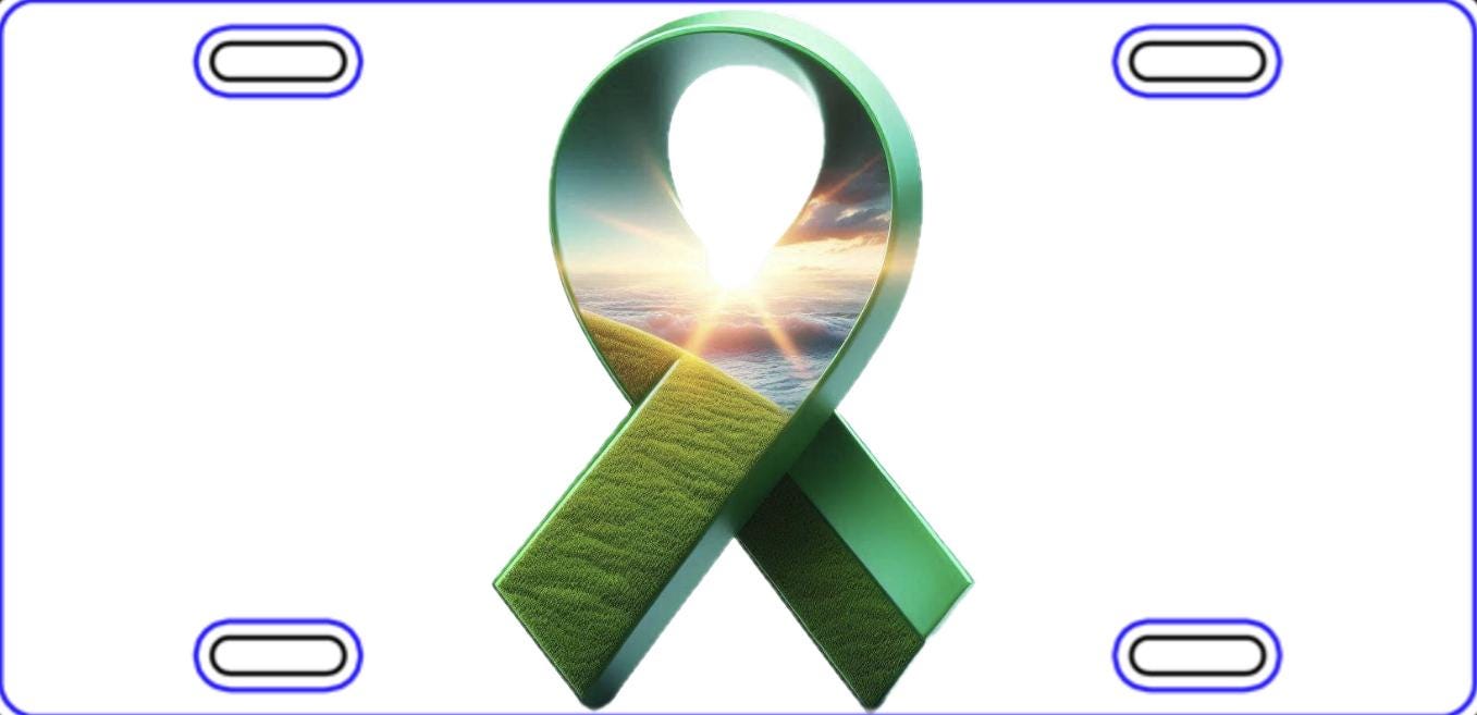 Mental Health Awareness Ribbon License Plate / Vanity Tag - Etsy