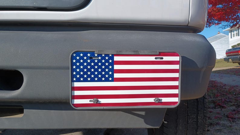 American Flag License Plate, Vanity Tag, USA, Specialty Plate, Novelty ...