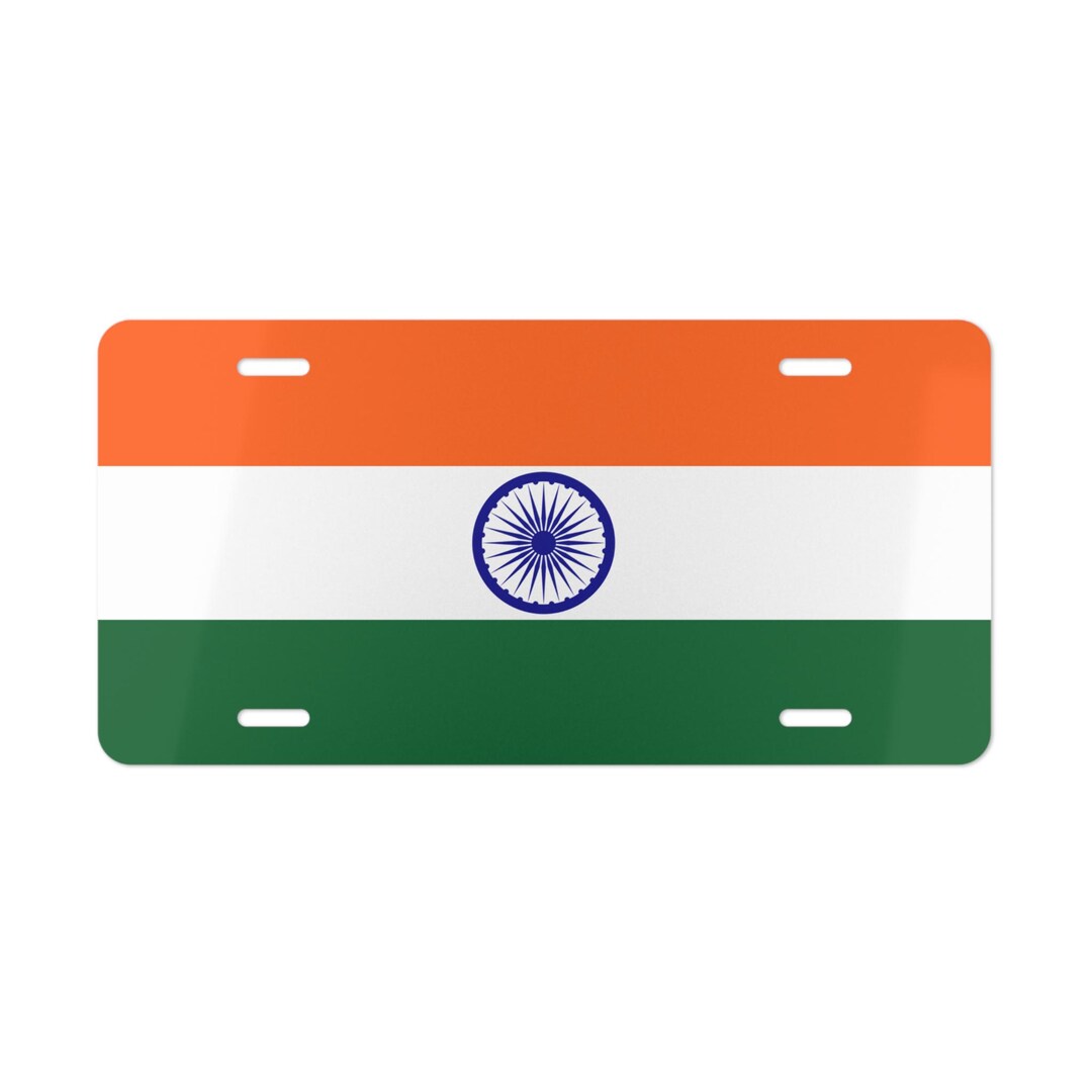 India License Plate, Vanity Tag, Flag of India, Front Plates, License ...