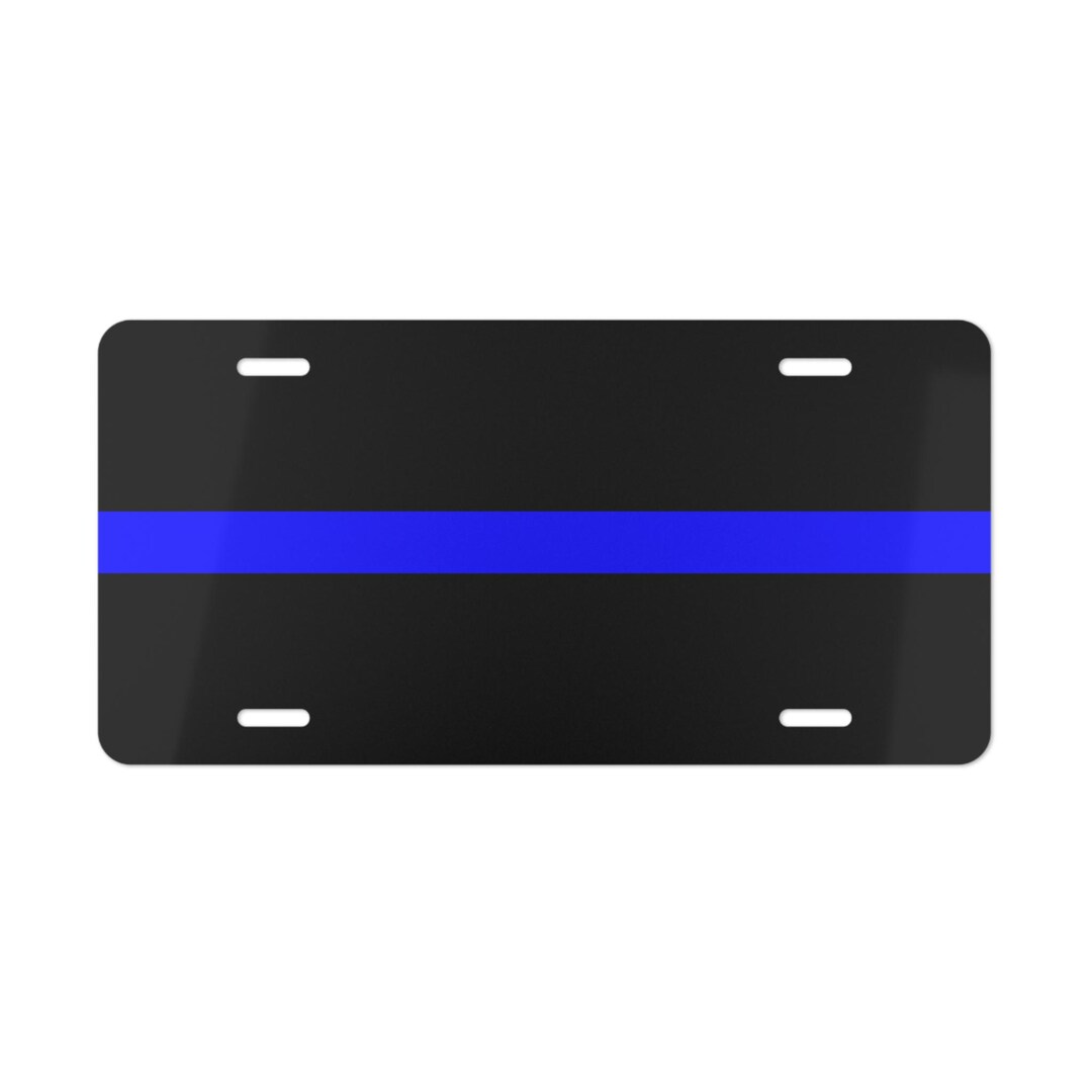 Thin Blue Line, License Plate, Vanity Tag, Police, Front Plate, Front ...
