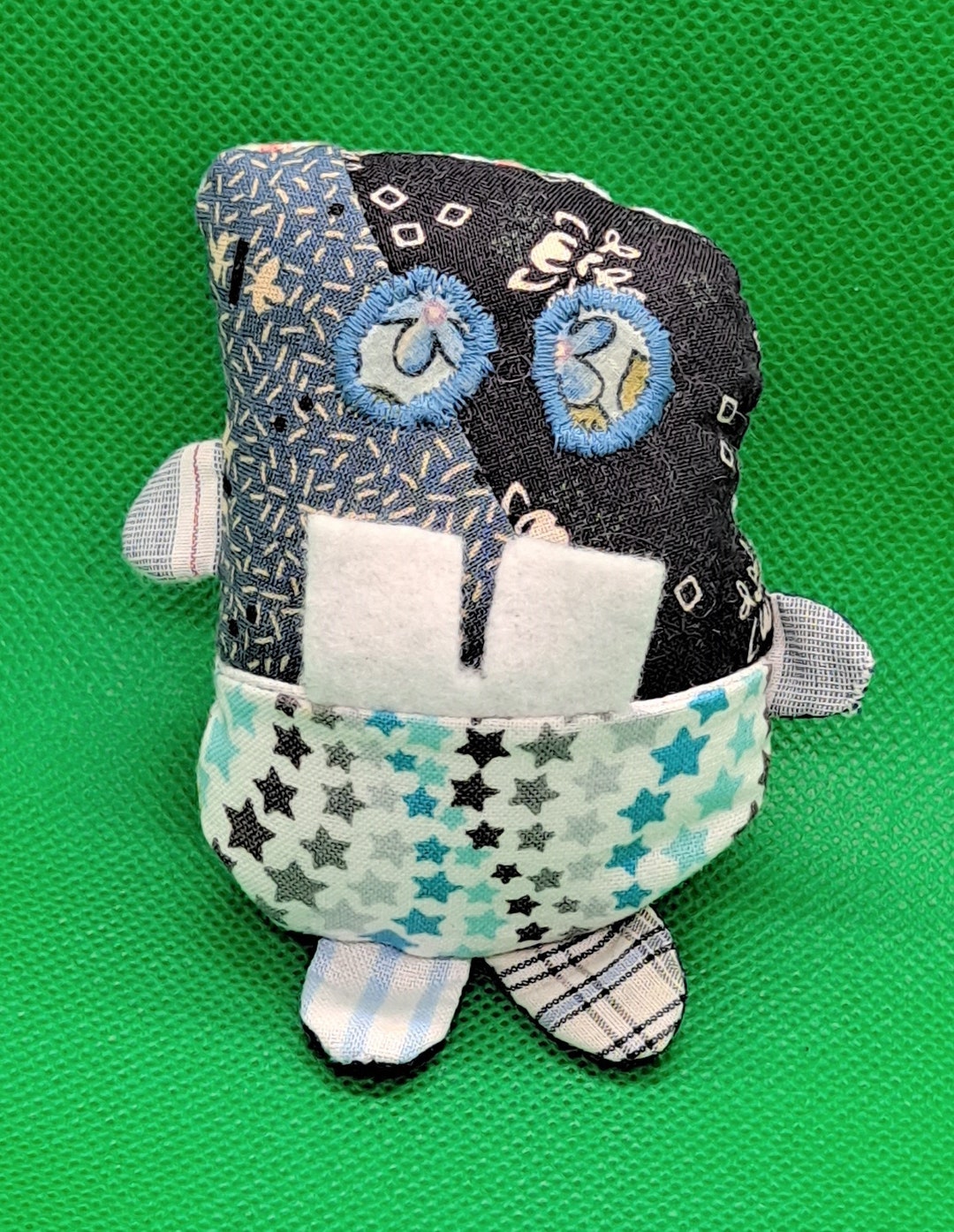 Scrappy Blue Monster Plush Stuffed Toy - Etsy