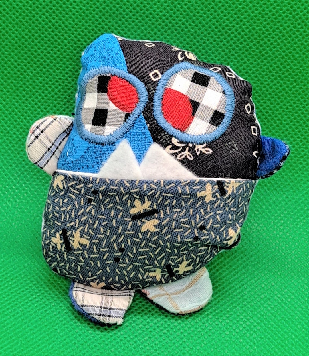 Scrappy Blue Monster Plush Stuffed Toy - Etsy