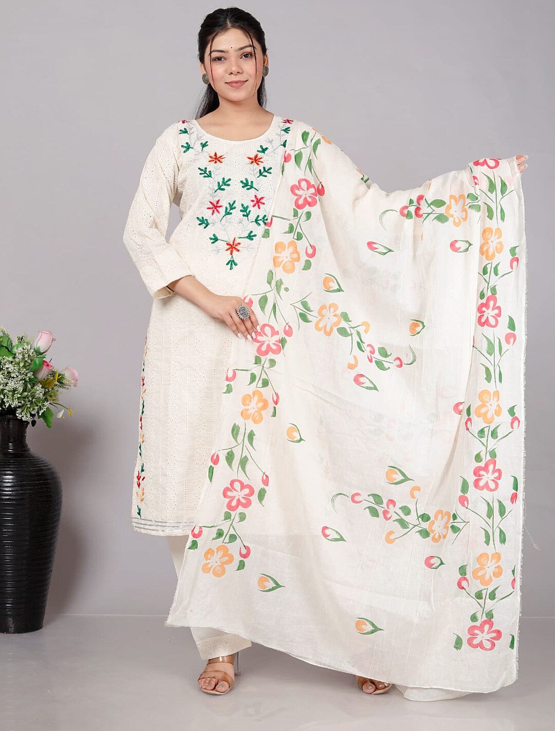 Eid Special Salwar Kameez, Three Piece Suit, Botanical Embroidery ...