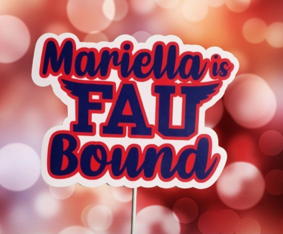 Customized FAU (or Uf/ucf/other University) Cake Topper - Etsy