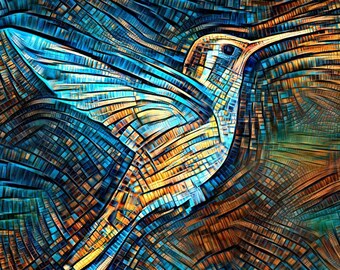Abstract Hummingbird - Etsy UK