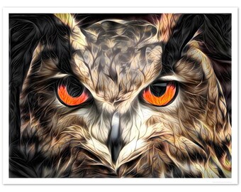 Contemporary Owl Art - Etsy