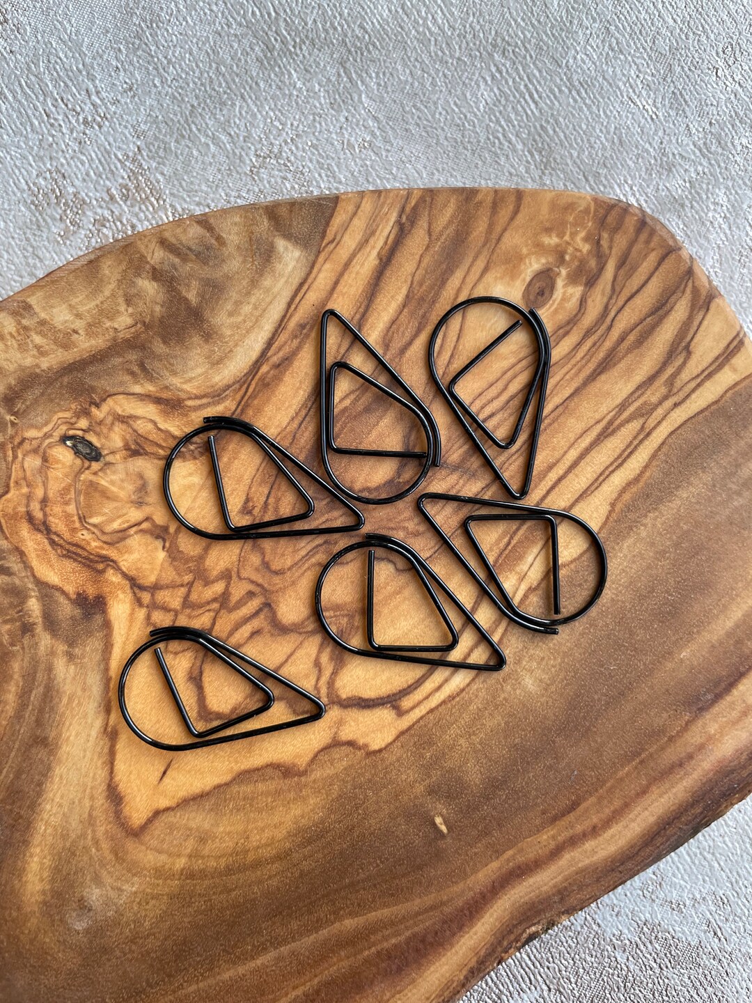 Black Simple Teardrop Waterdrop Paper Clips for Elegant Wedding ...