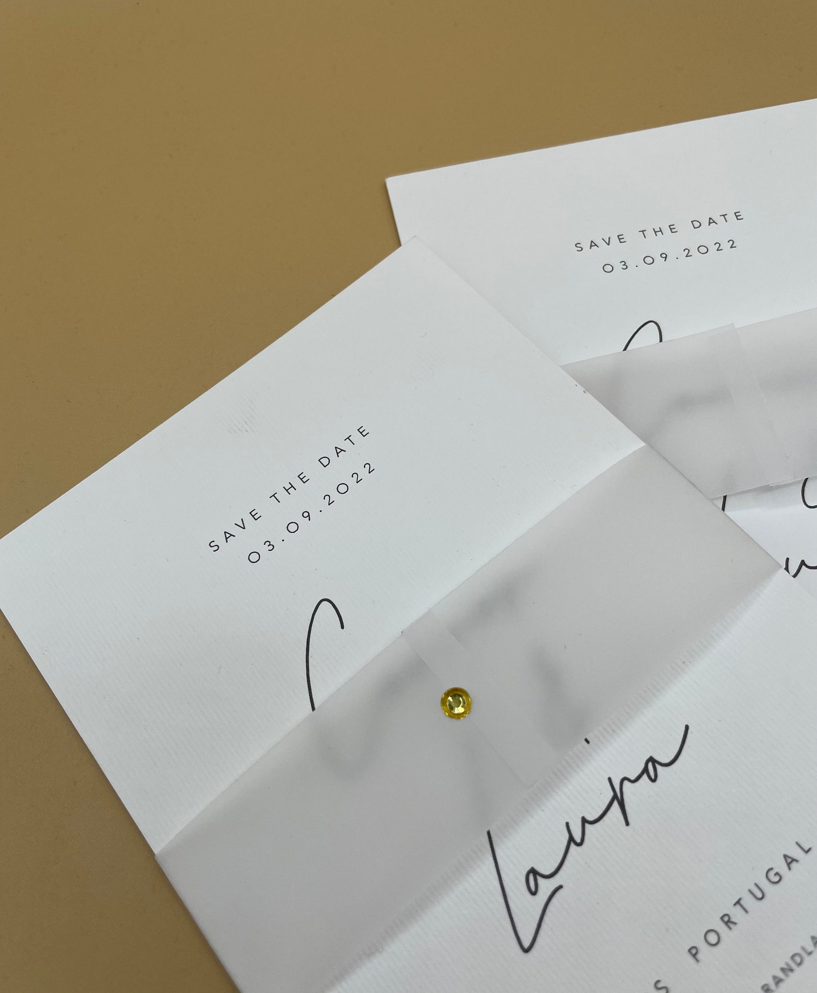 Pre Folded A6 Invite Vellum Belly Bands, Vellum Wraps A6 Wedding ...