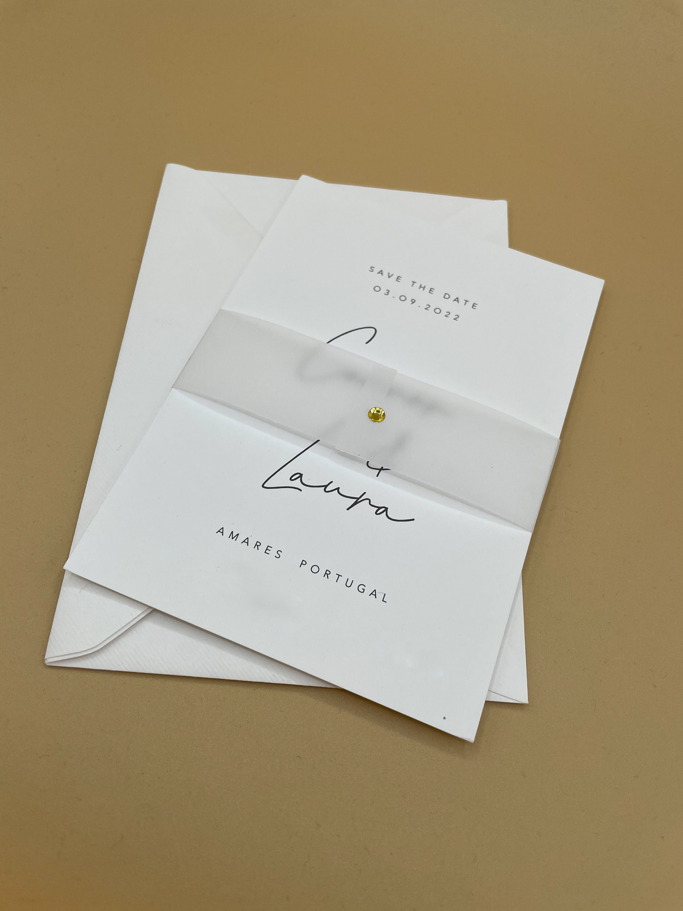Pre Folded A6 Invite Vellum Belly Bands, Vellum Wraps A6 Wedding ...
