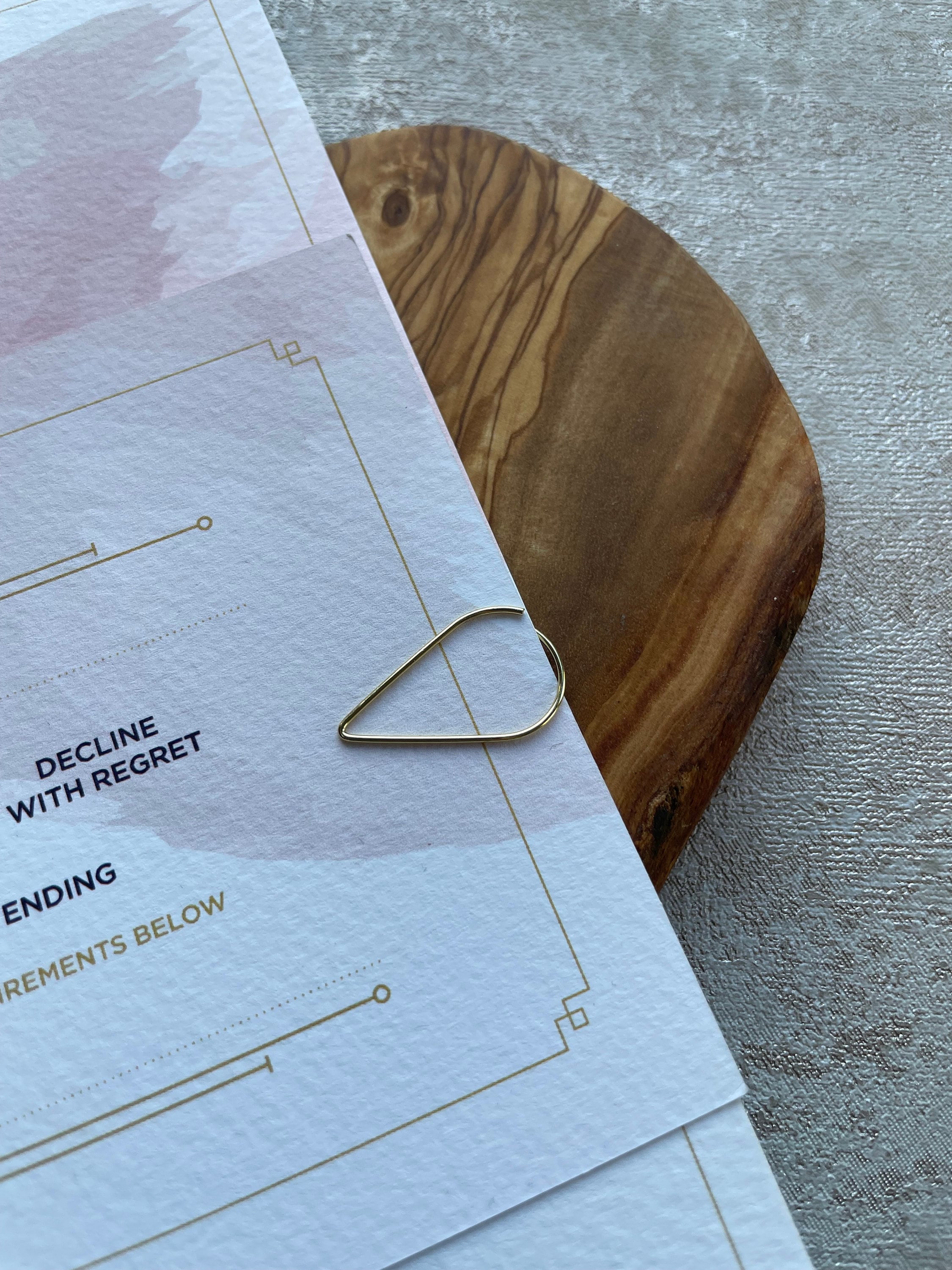 Gold Simple Teardrop Waterdrop Paper Clips for Elegant Wedding ...