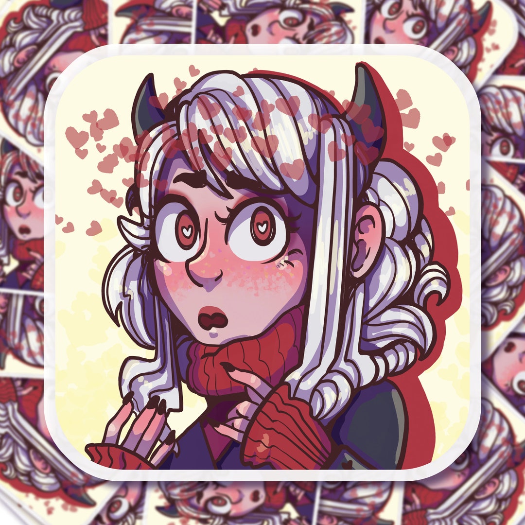 Modeus | Cute Helltaker Glossy Sticker - Etsy