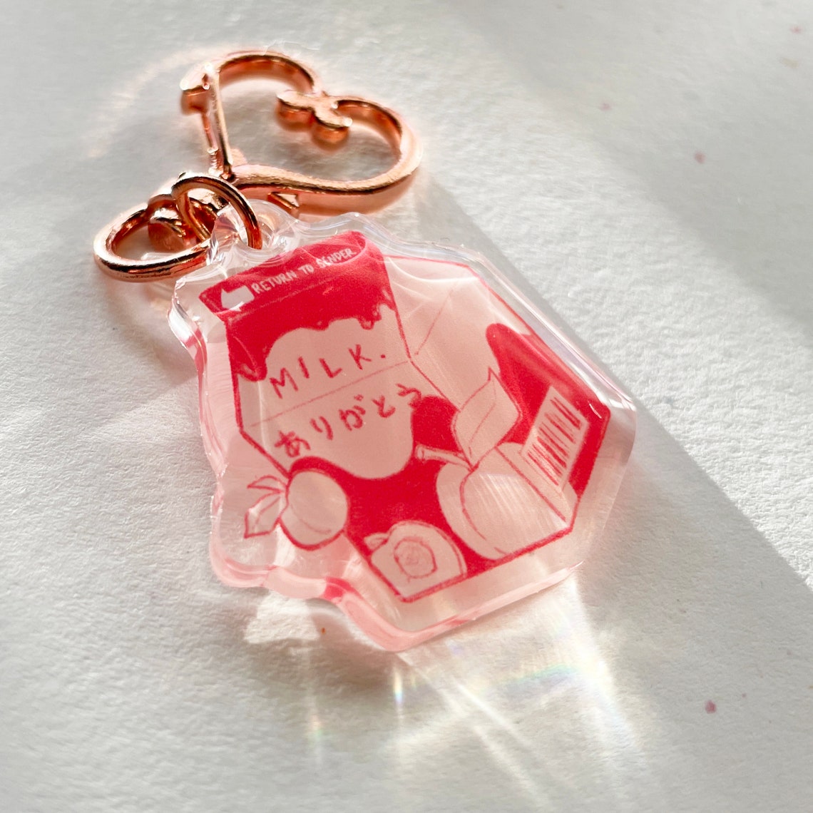 Milkpeaches Milk Carton Keychain Charm - Etsy