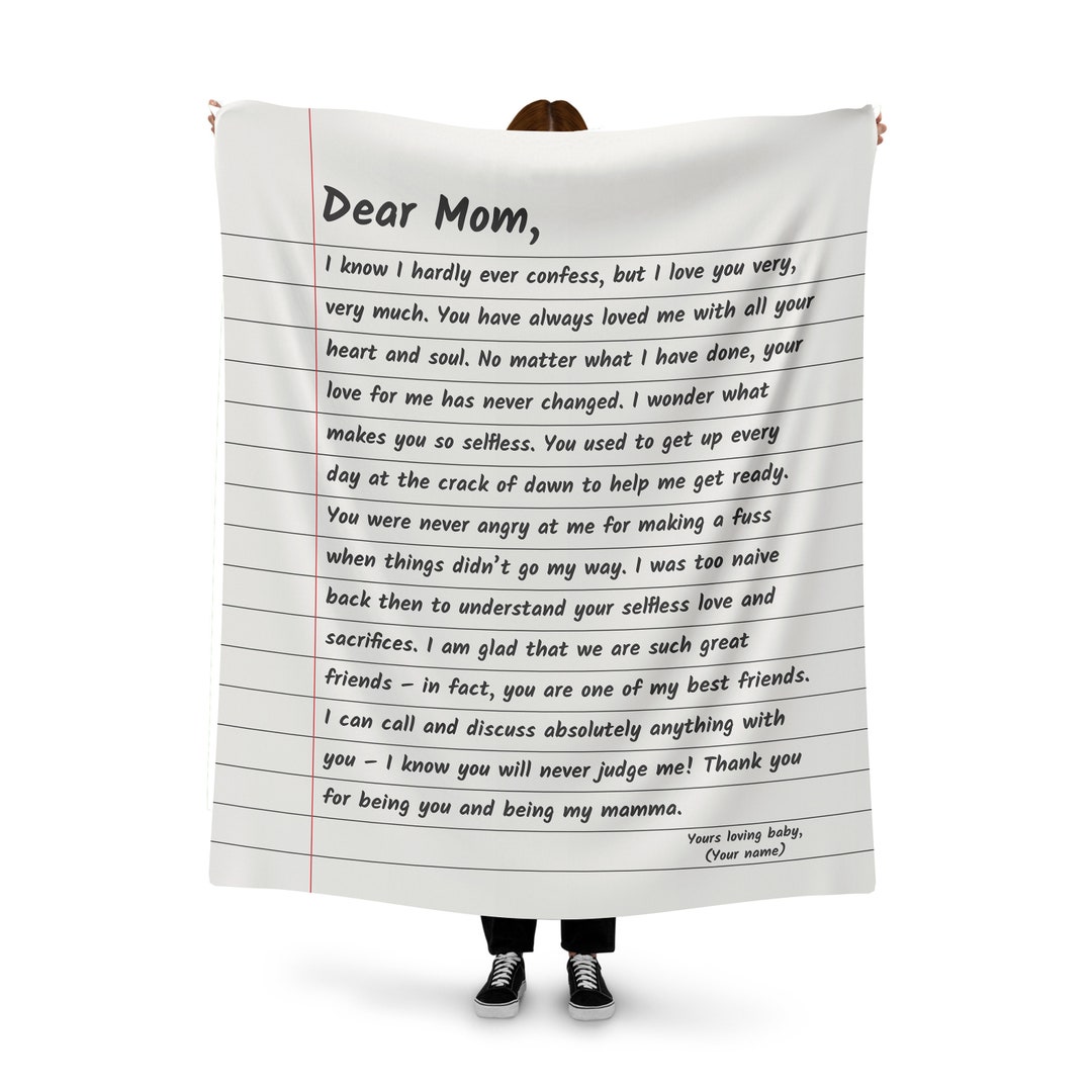 Handwriting Blanket | Love Letter Blanket | Personalized Gift for Love ...